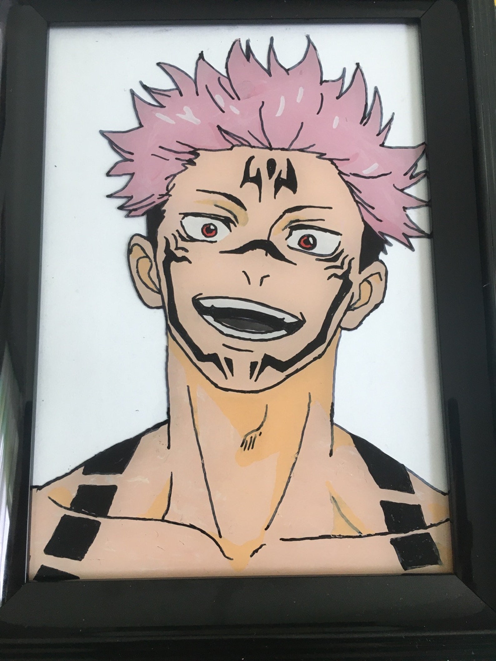 Glass Painting Sukuna Ryomen ( Anime: Jujustu Kaisen) - Etsy