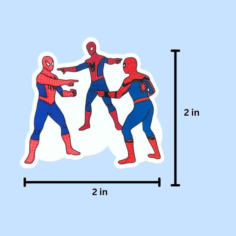 Spider-man Pointing Meme Funny Water-resistant Vinyl Sticker - Etsy