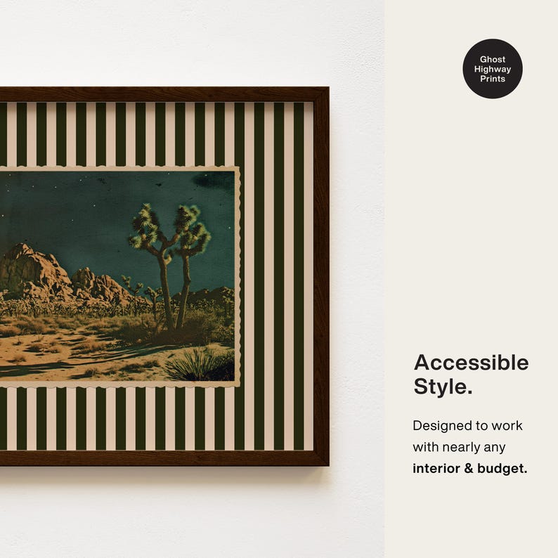 Western Postcard Gallery Wall Collection, Four Desert Landscape Art ...