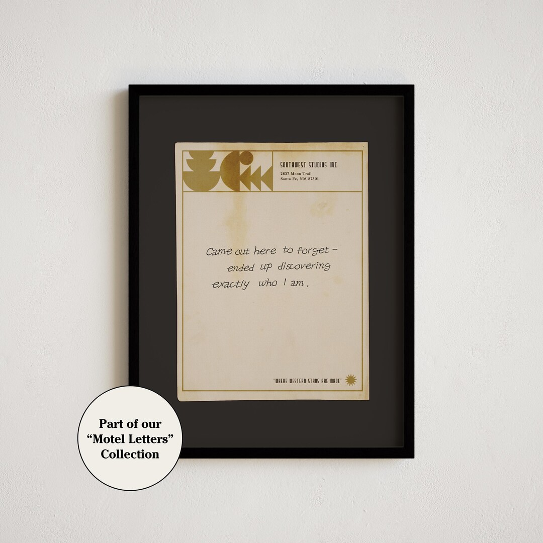 Vintage Southwest Letterhead Digital Art Print, Retro Western ...