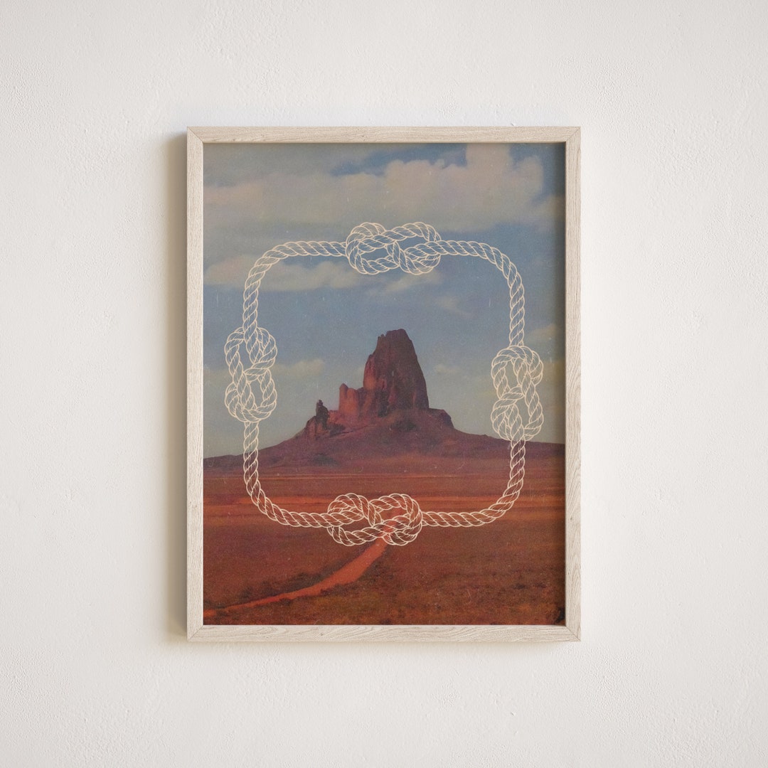 Rope Red Rocks Art Print, Vintage Wild West Photography, Southwest ...