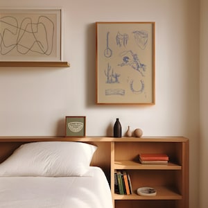 Cowboy Flash Sheet Digital Art Print, Vintage Wild West Inspired ...