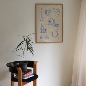 Cowboy Flash Sheet Digital Art Print, Vintage Wild West Inspired ...