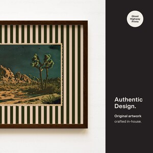 Vintage Desert Night Postcard Digital Art Print, Eclectic Wall Decor ...