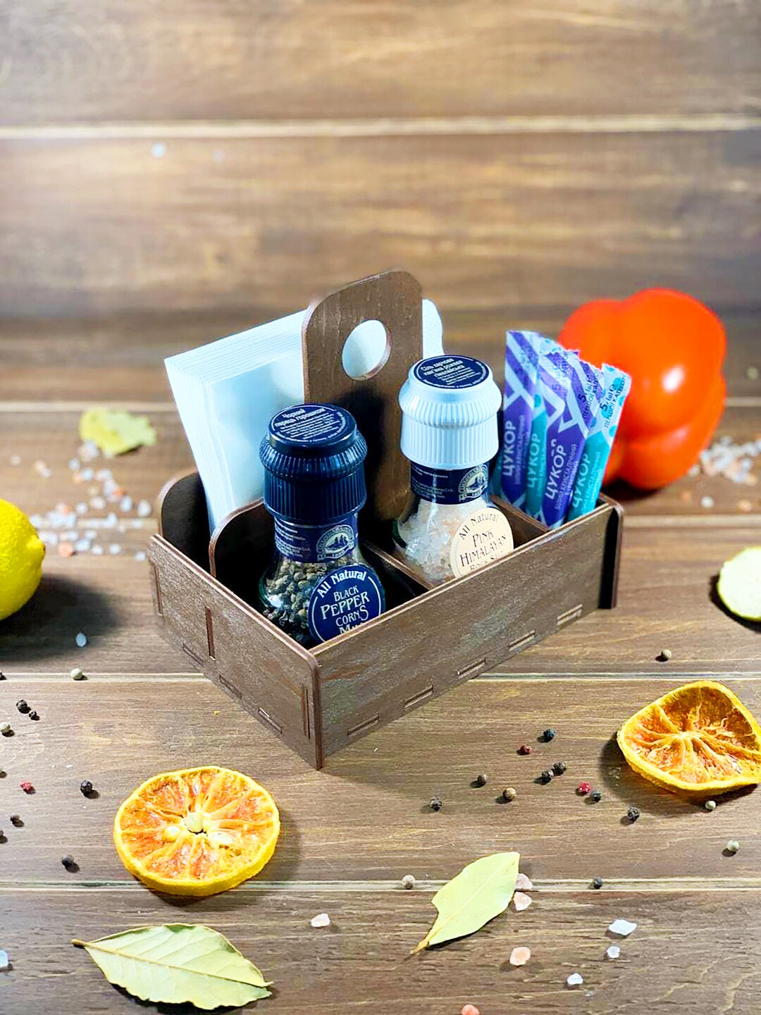 Wooden Kitchen Organizer | Free Personalization | Rustic Organizer ...