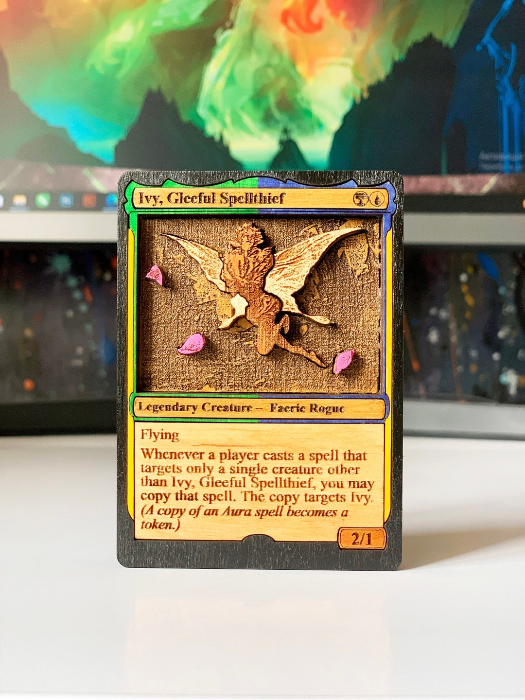 MTG Wooden Card | Best Gift for MTG Collector | Wooden Layered Art ...