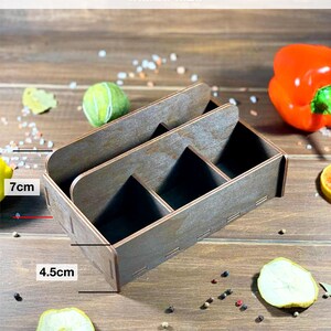 Personalized Restaurant Table Organizer | Kitchen Storage | Wooden ...