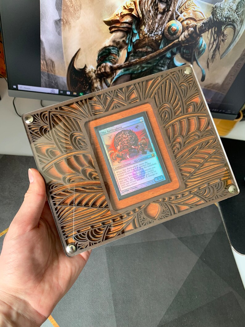 MTG Custom Wooden Card Display Magic the Gathering Card - Etsy