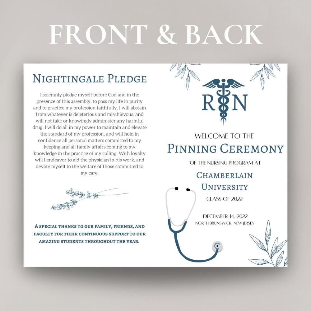 Badge Pinning Ceremony Program Template