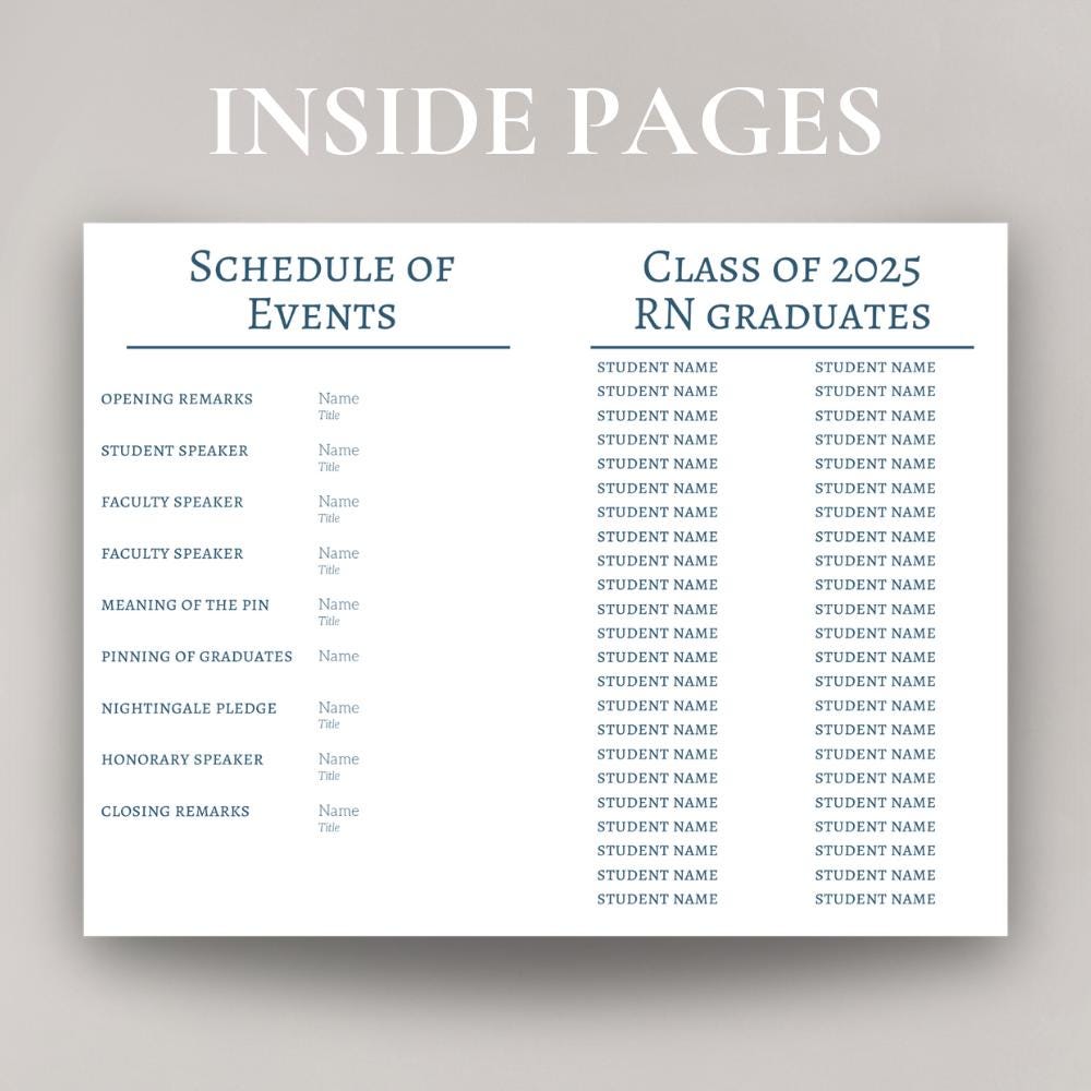Badge Pinning Ceremony Program Template
