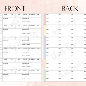Respiratory Therapist 6 Patient Report Sheet - PDF - Printable - Color ...