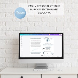 Nursing Pinning Ceremony Program Template, Editable Template, Medical ...