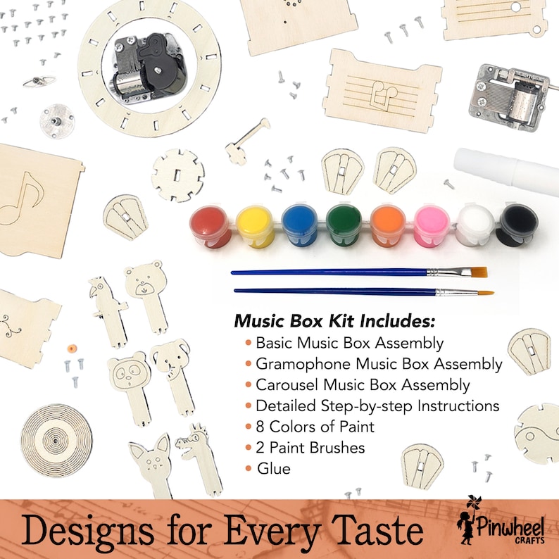 Music Box STEM Kit: DIY Gramophone, Carousel, Basic Music Boxes - Etsy