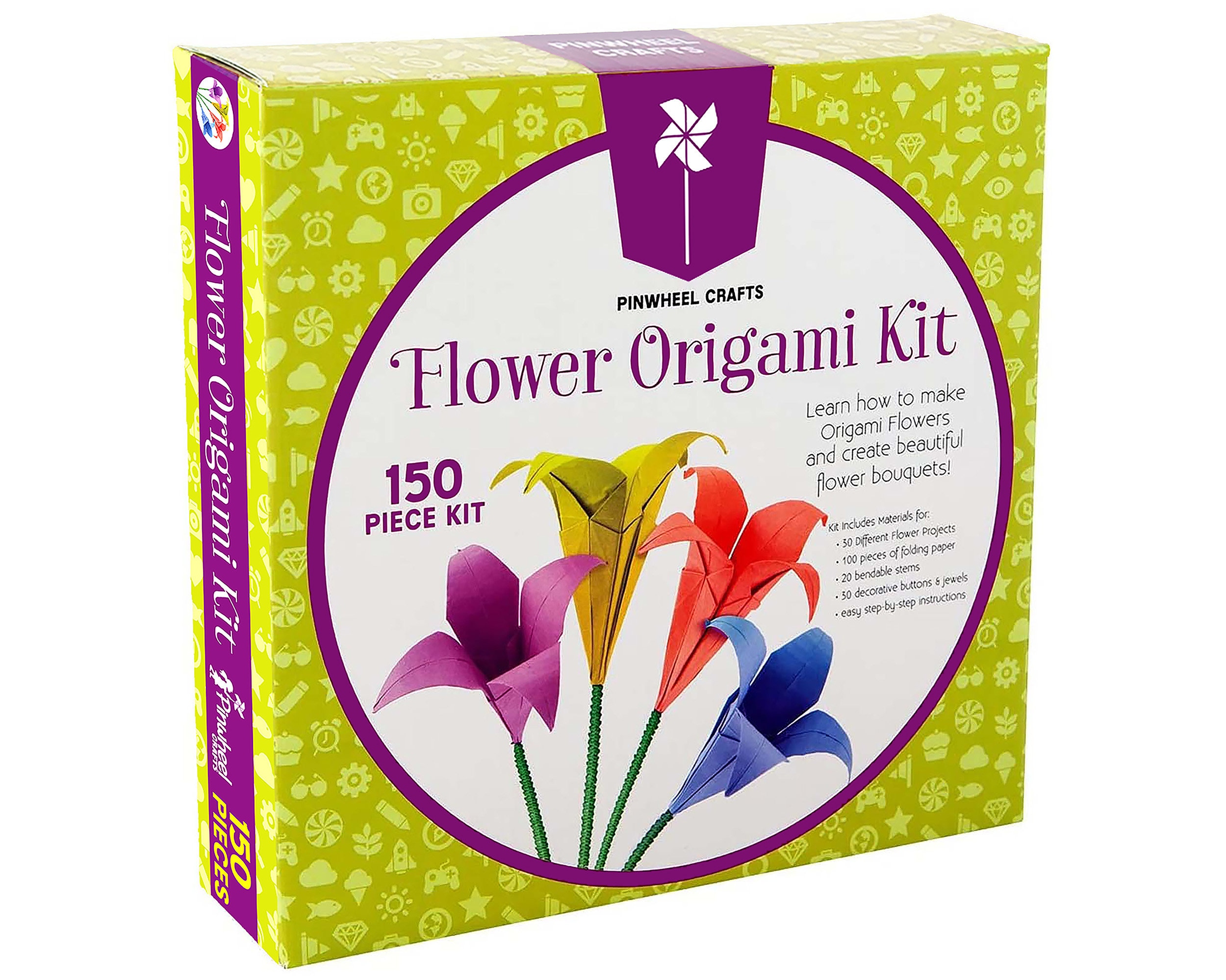 Kids Origami Paper Folding Kit: Girls Multi Color Foldable Paper Sheets ...