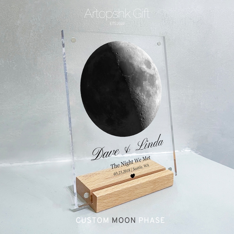 Custom Moon Phase Print, Anniversary Gift by Year, Romantic Gift for ...