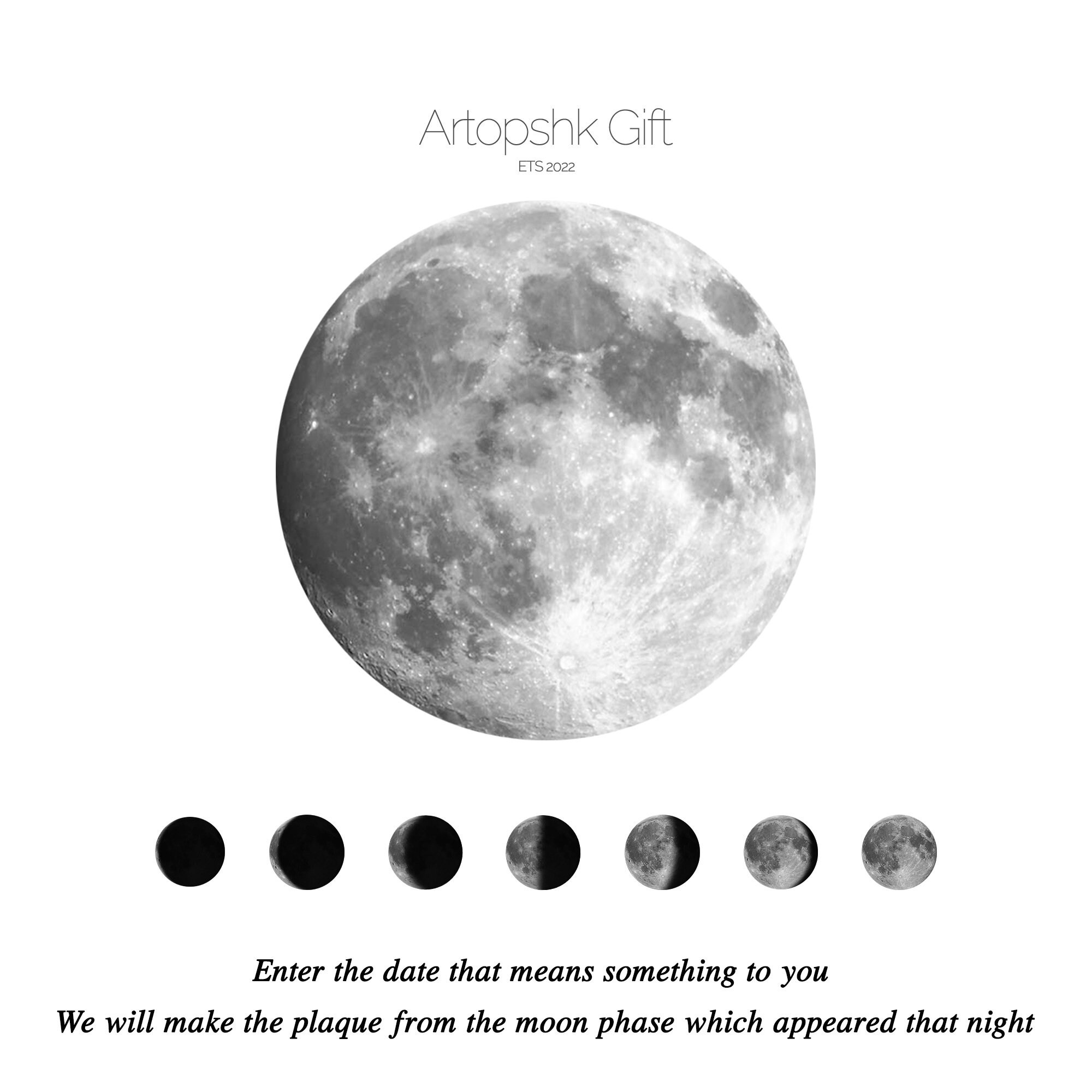 Custom Moon Phase Print, Anniversary Gift by Year, Romantic Gift for ...