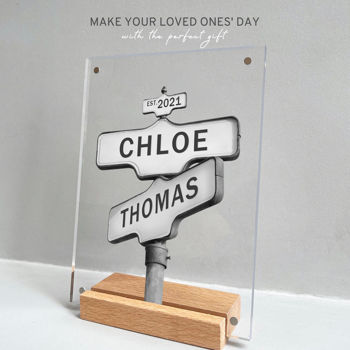 Personalised Name Street Sign, Couples Wedding Anniversary Gift, Gift ...