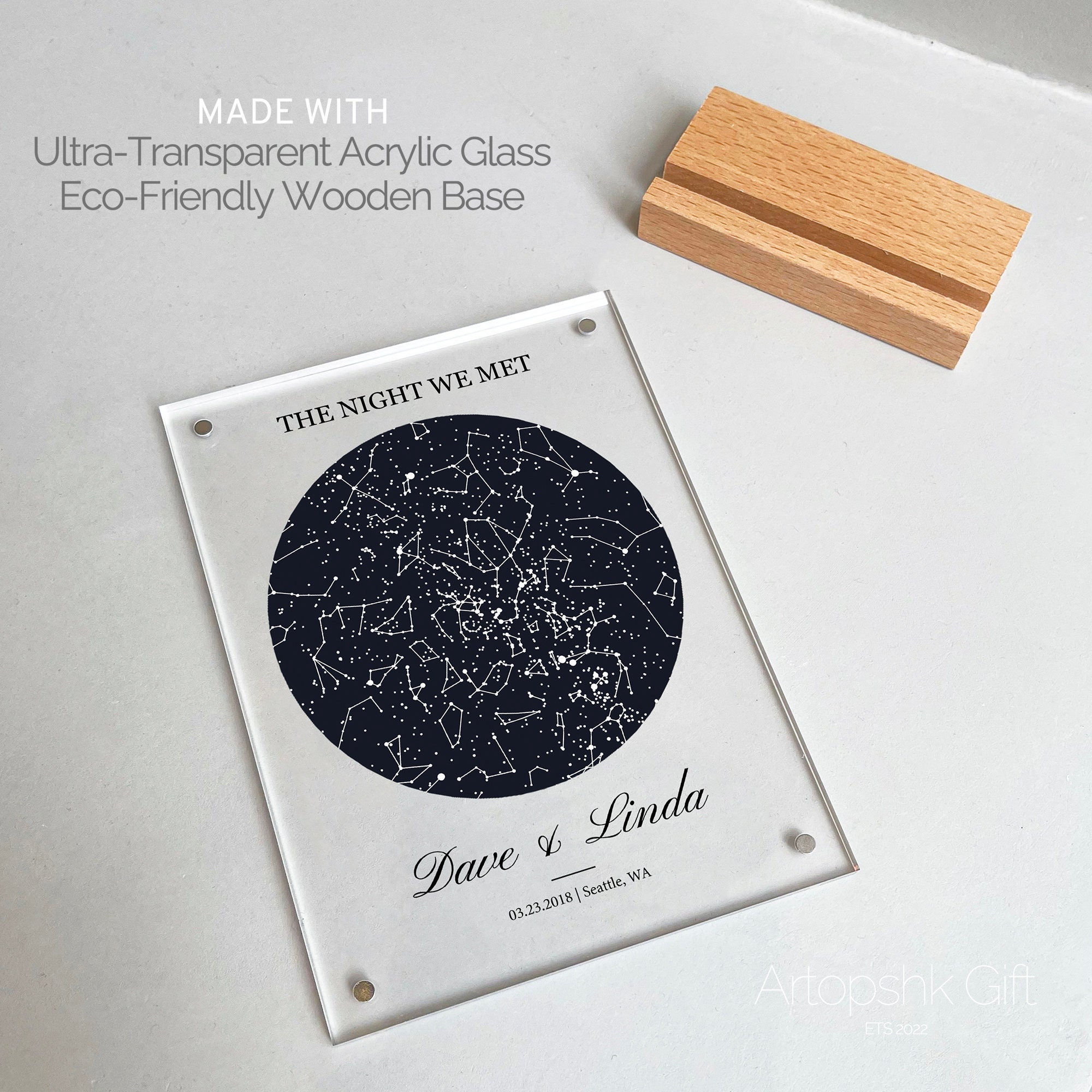 Custom Star Map Gift, Anniversary Gift for Him, Night Sky Print ...