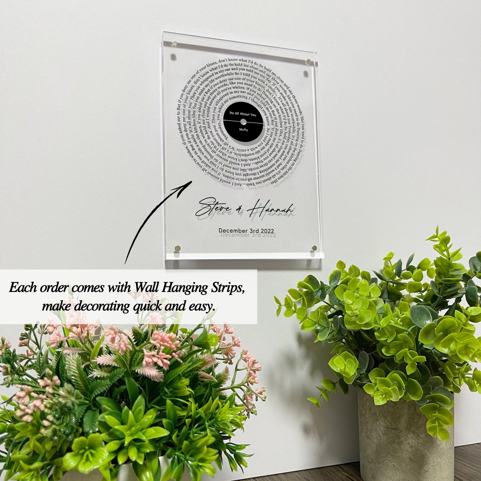 Custom Song Lyrics Plaque Wedding Song Lyrics Print Wall Art - Etsy