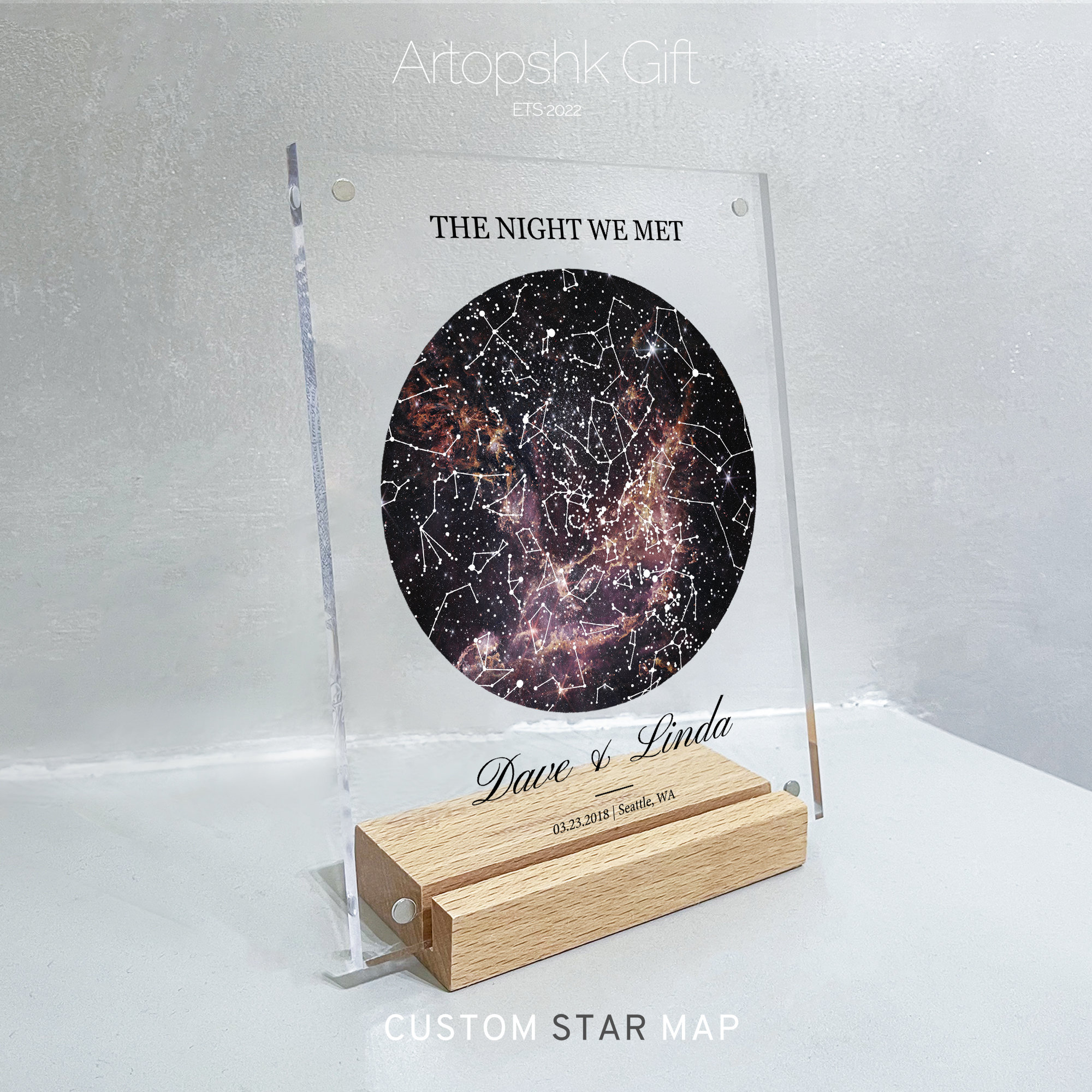 Custom Star Map Gift, Anniversary Gift for Him, Night Sky Print ...