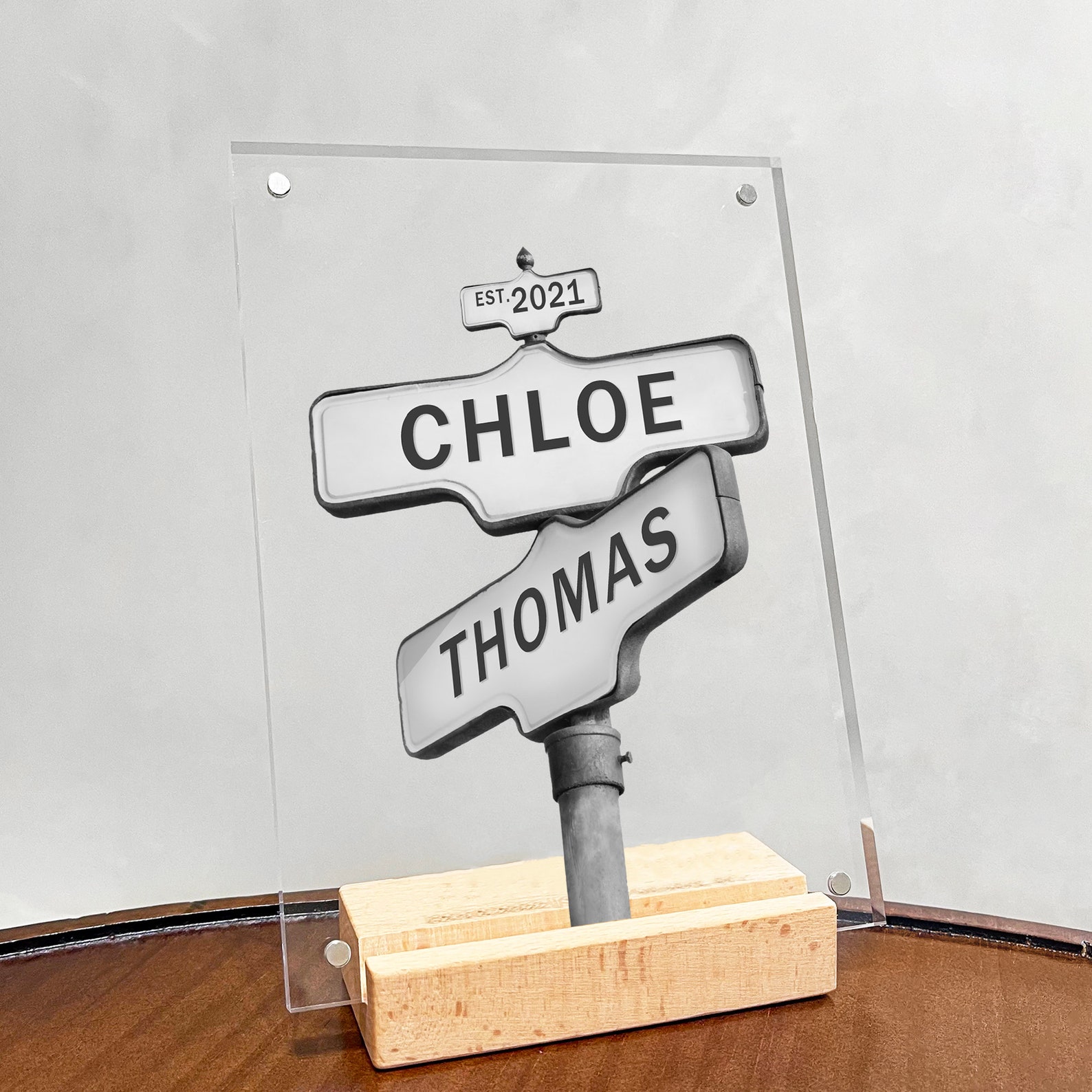 Personalised Name Street Sign, Couples Wedding Anniversary Gift, Gift ...