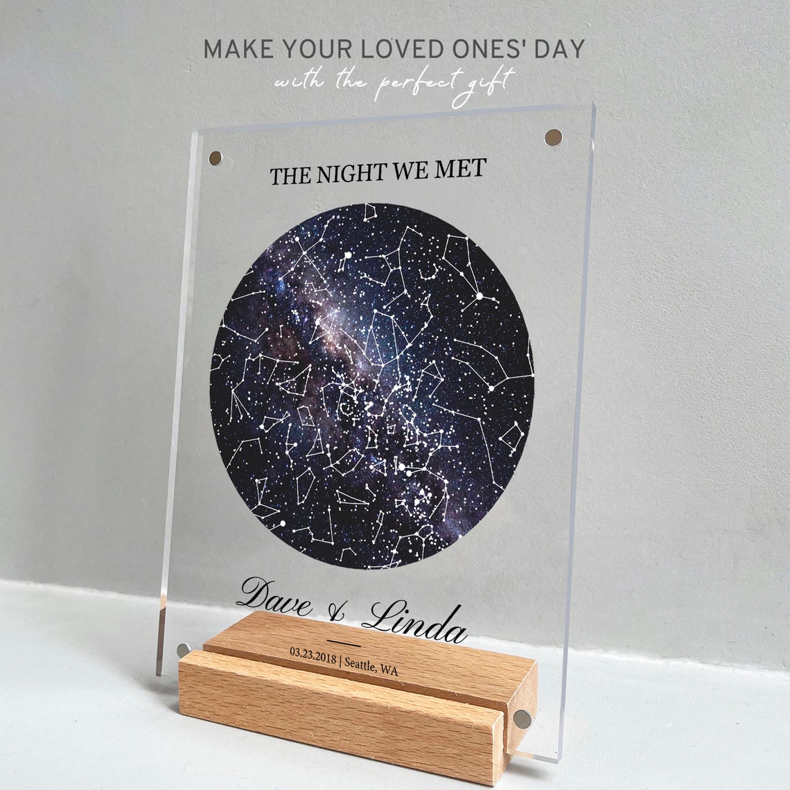 Custom Star Map Gift, Anniversary Gift for Him, Night Sky Print ...