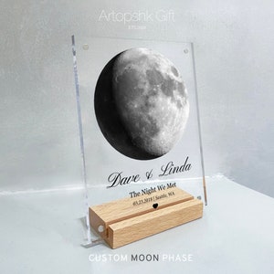 Custom Moon Phase Print, Anniversary Gift by Year, Romantic Gift for ...