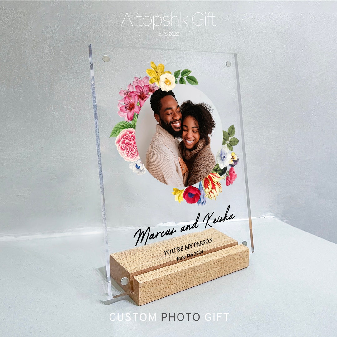 Custom Photo Plaque for Couples - Personalized Anniversary Gift ...