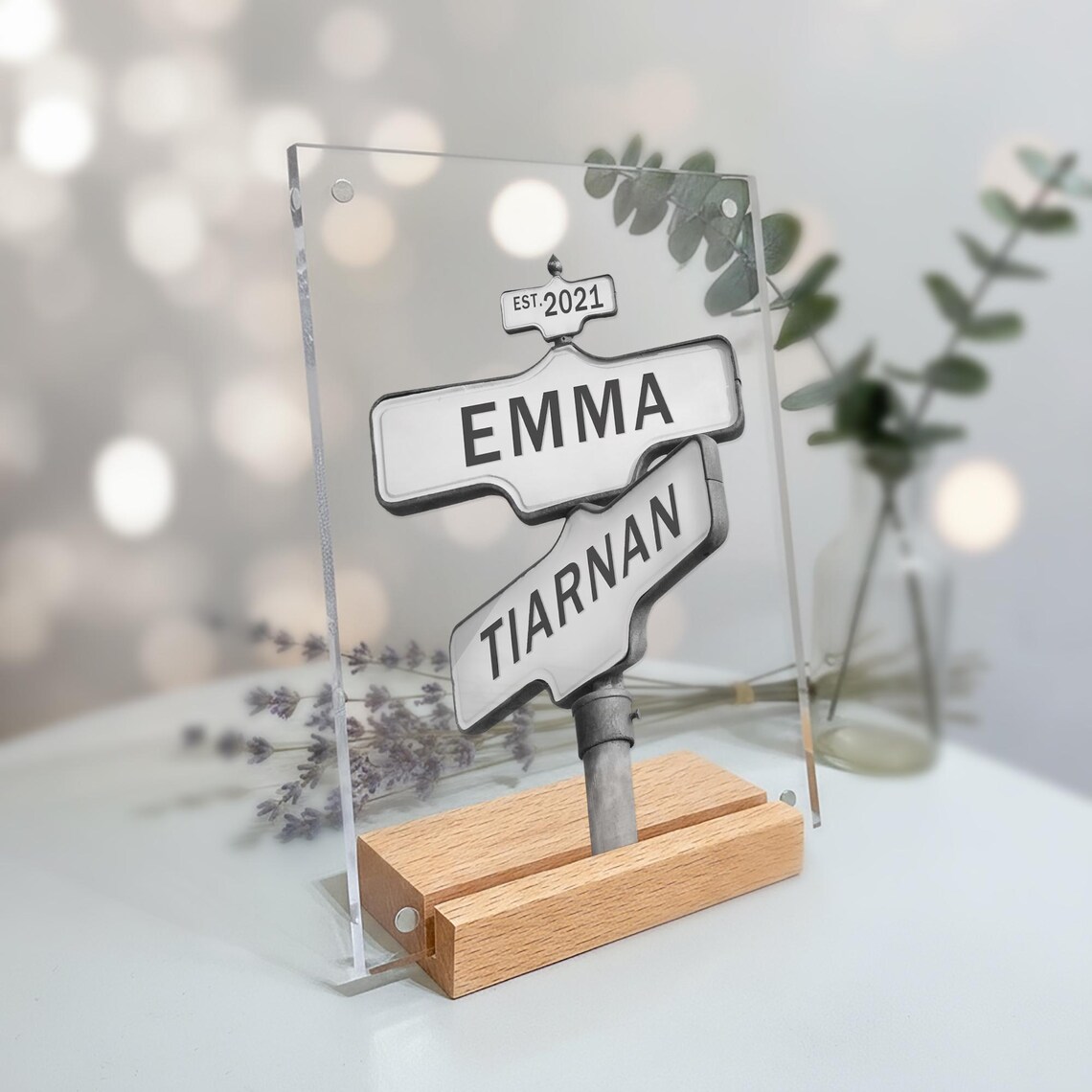 Personalised Name Street Sign, Couples Wedding Anniversary Gift, Gift ...