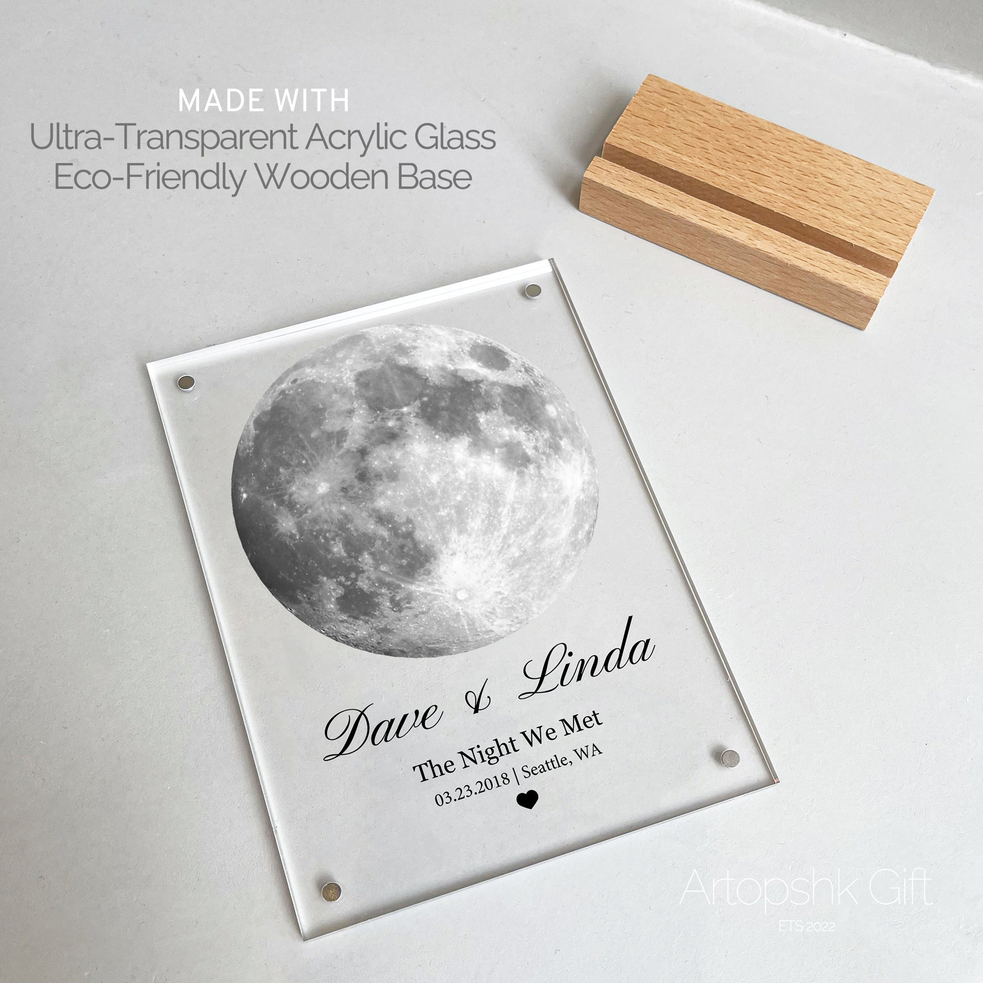 Custom Moon Phase Print, Anniversary Gift by Year, Romantic Gift for ...