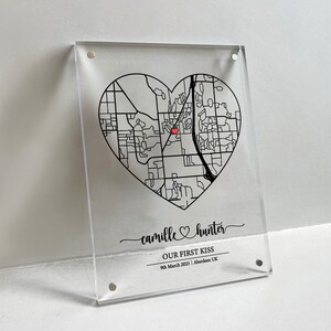 Personalized Map Gift, Personalised Anniversary Gift, Night We Met Gift ...