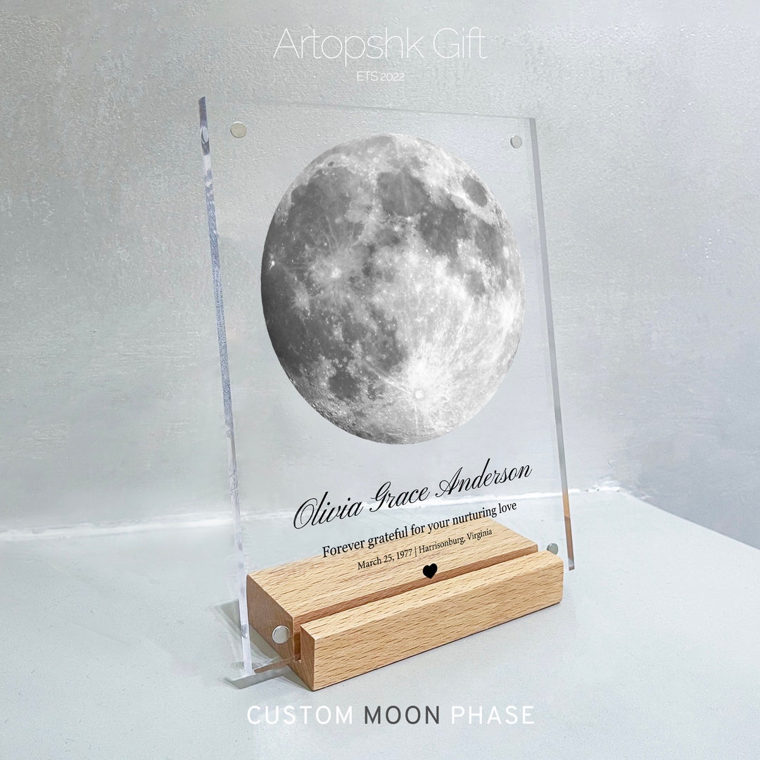 Personalized Moon Phase Gift for Mom, Mothers Day Gift for Her, Gift ...