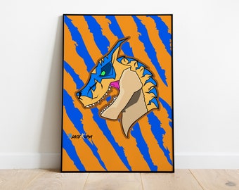 Monster Hunter Rise Fanart Tigrex Armor and Hammer - Etsy