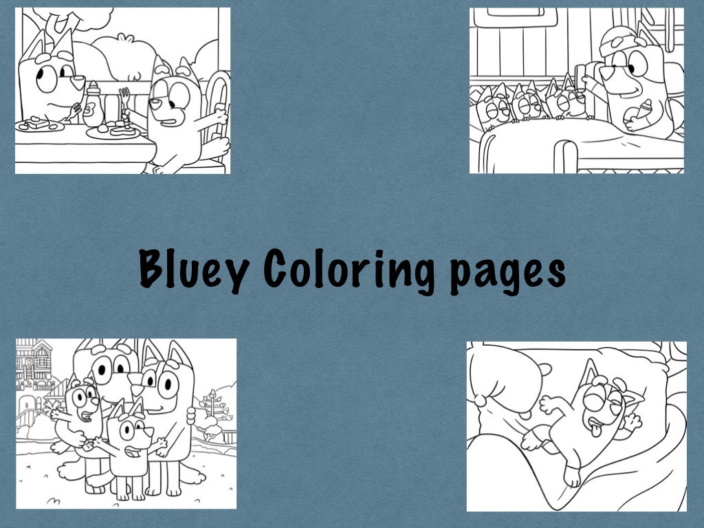 Bluey Coloring Pages - Etsy