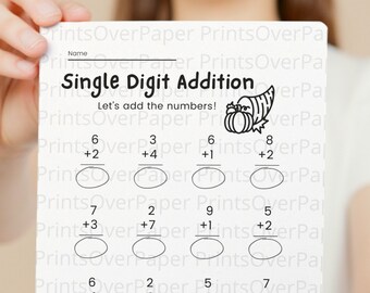 Single Digit Addition - Etsy