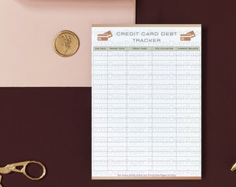 Credit Card Debt Payoff Tracker Printable, Debt Repayment Plan, Debt ...