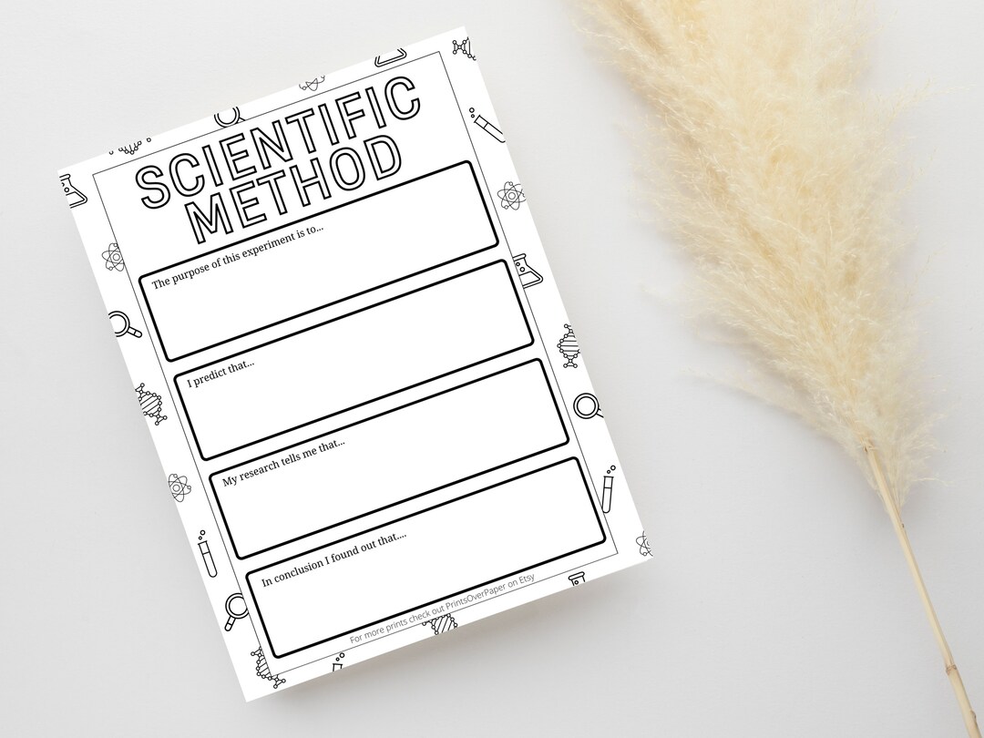 Scientific Method Science Worksheet Printable Digital Download - Etsy