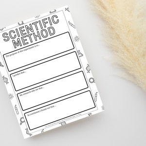 Scientific Method Science Worksheet Printable Digital Download - Etsy