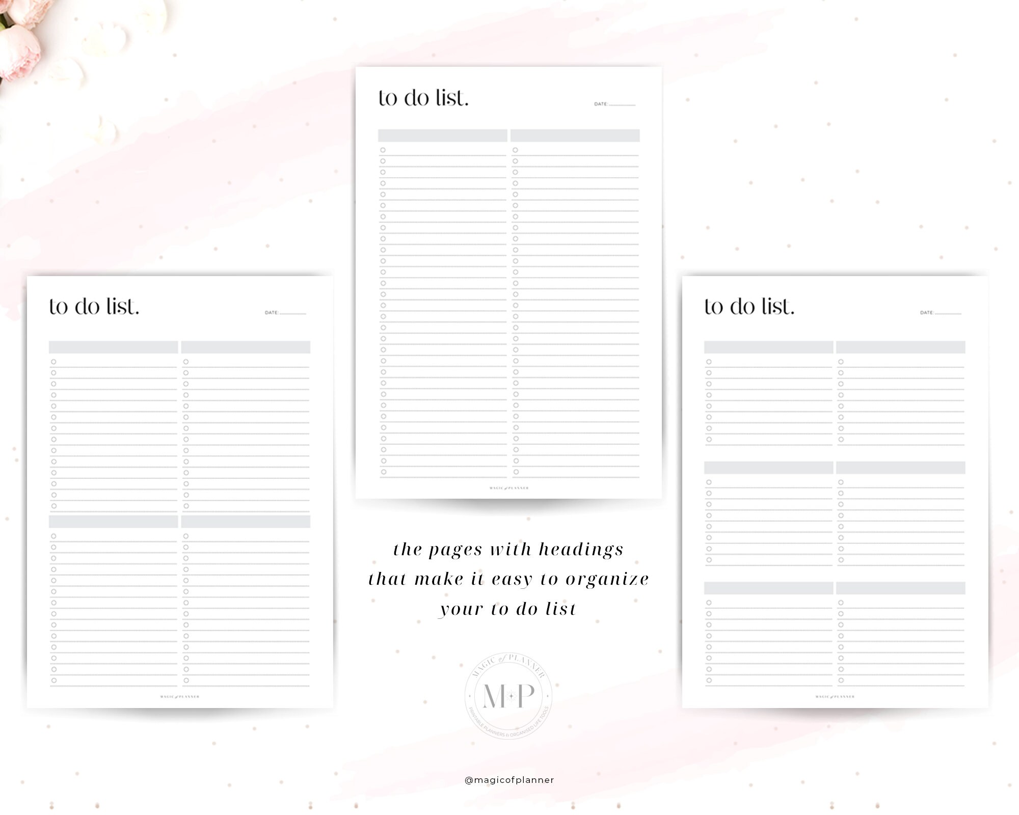 To Do List Printable, Minimalist to Do List, to Do List Bundle, Daily ...