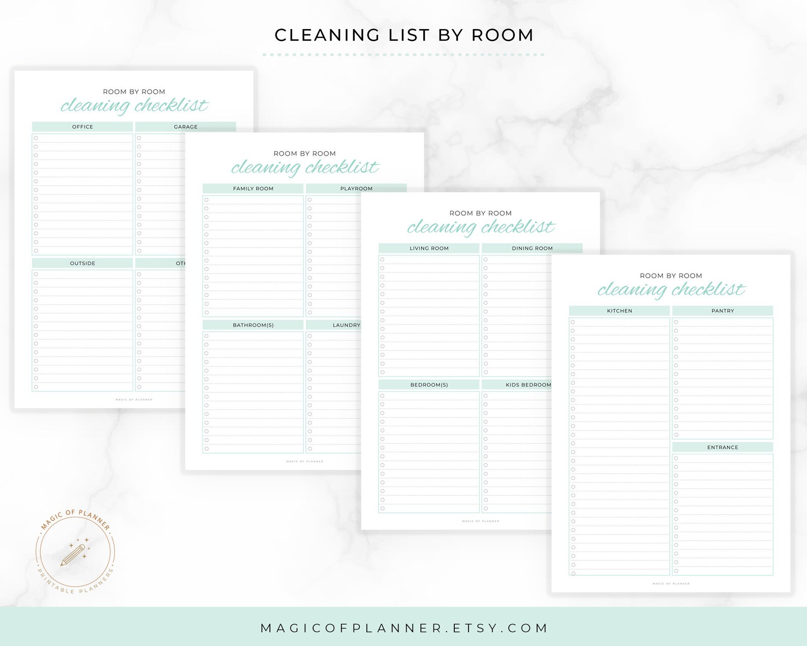 Spring Cleaning Planner, Printable Cleaning Checklist, Cleaning ...