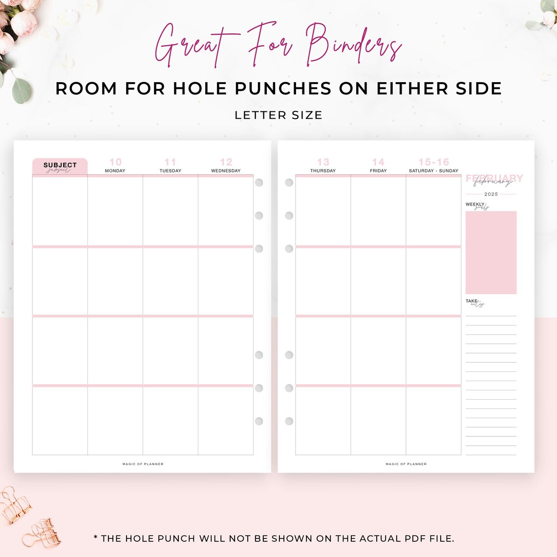 Weekly Lesson Planner Printable Academic Teacher Planner WOP Jul 2024 ...