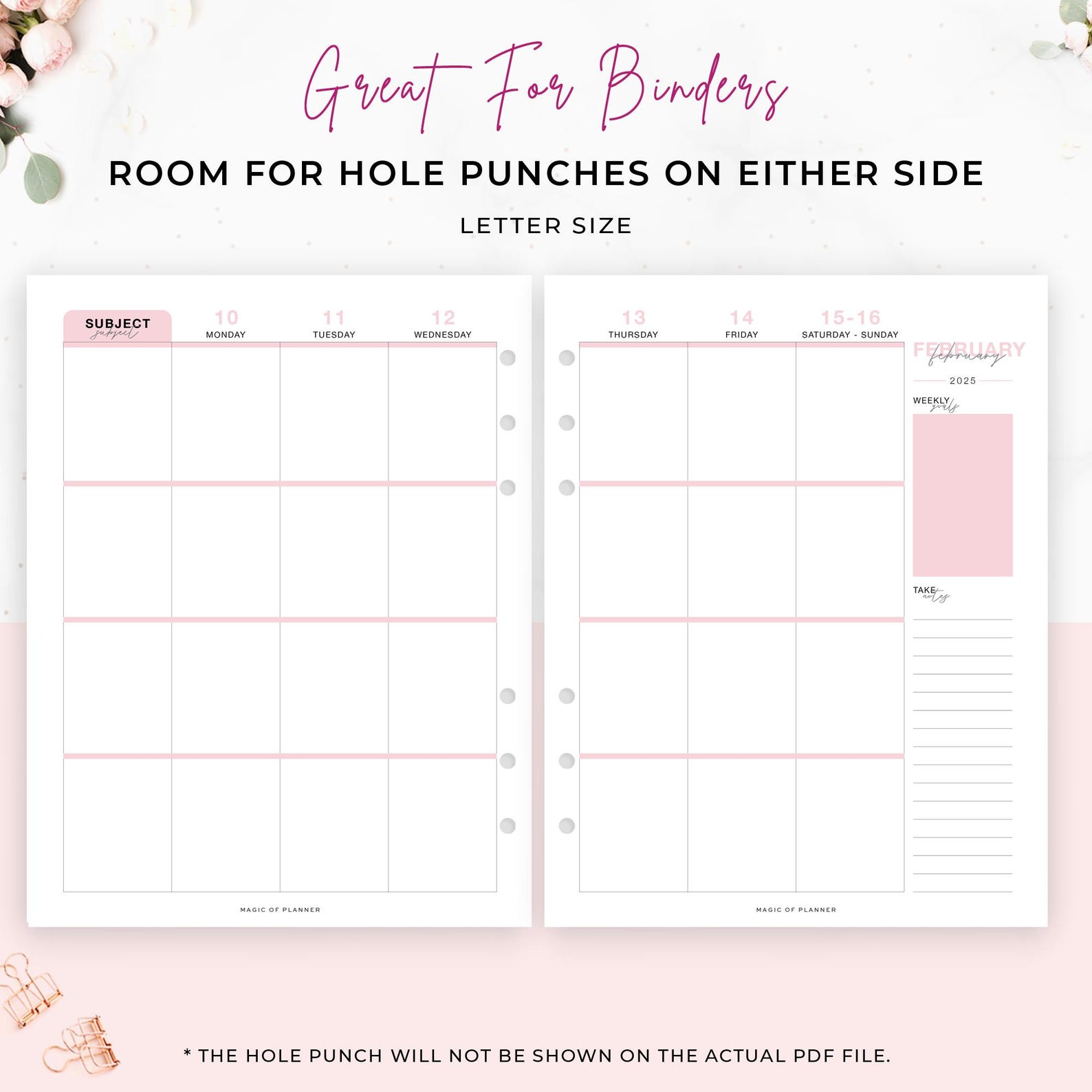 Weekly Lesson Planner Printable Academic Teacher Planner WOP Jul 2024 ...