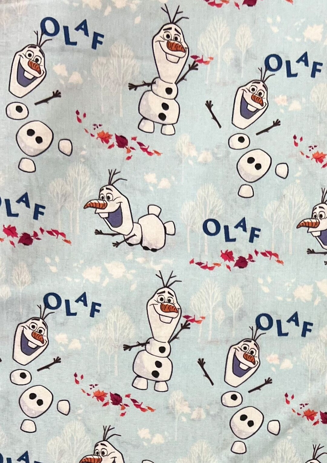 Disney Olaf Icon Toss FROZEN Licensed 100% Woven Cotton Fabric by the ...