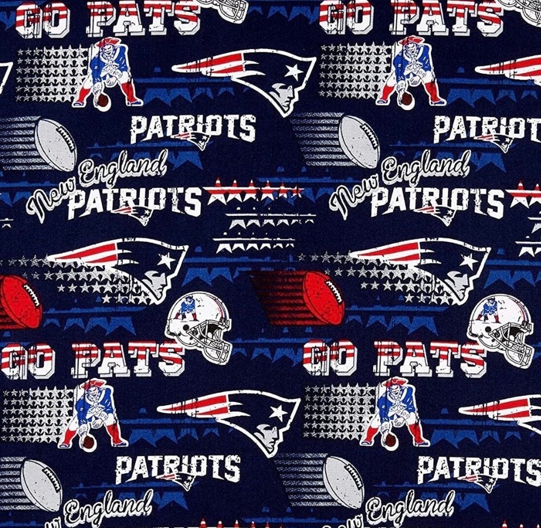 NFL New England Patriots Retro Licensed 100% Cotton Fabric Sold by the ...