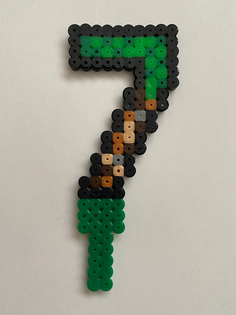 Minecraft Style Birthday Age Cake Topper - Etsy