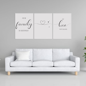 Family, Set of 3 Prints, Wall Art, Set of Colors, Printable Wall Art ...