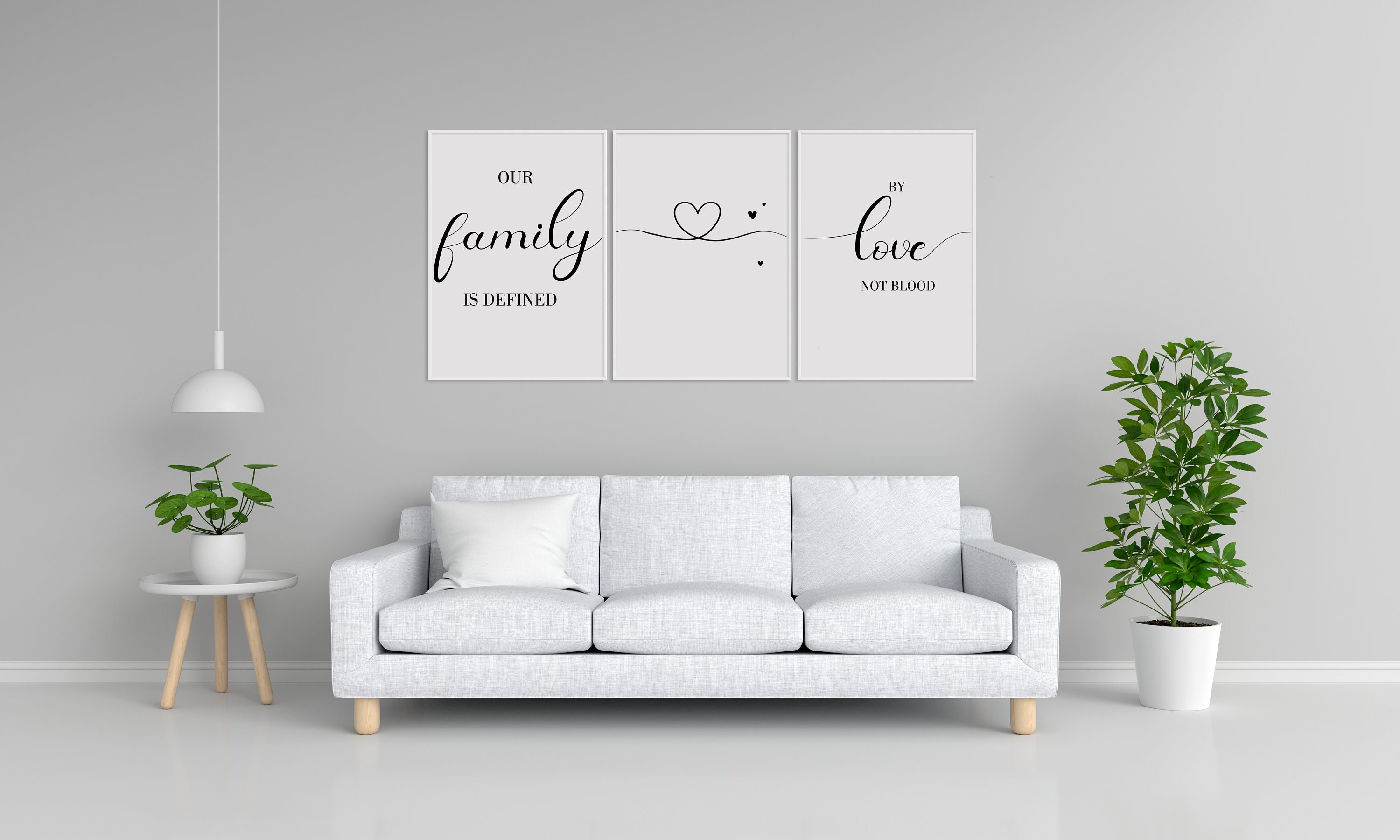 Family, Set of 3 Prints, Wall Art, Set of Colors, Printable Wall Art ...