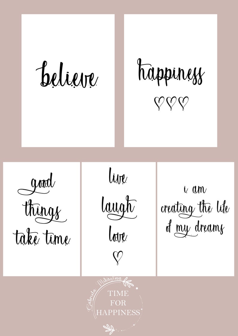 Set of 10 Printable Work-space Signs Inspirational Wall Art - Etsy