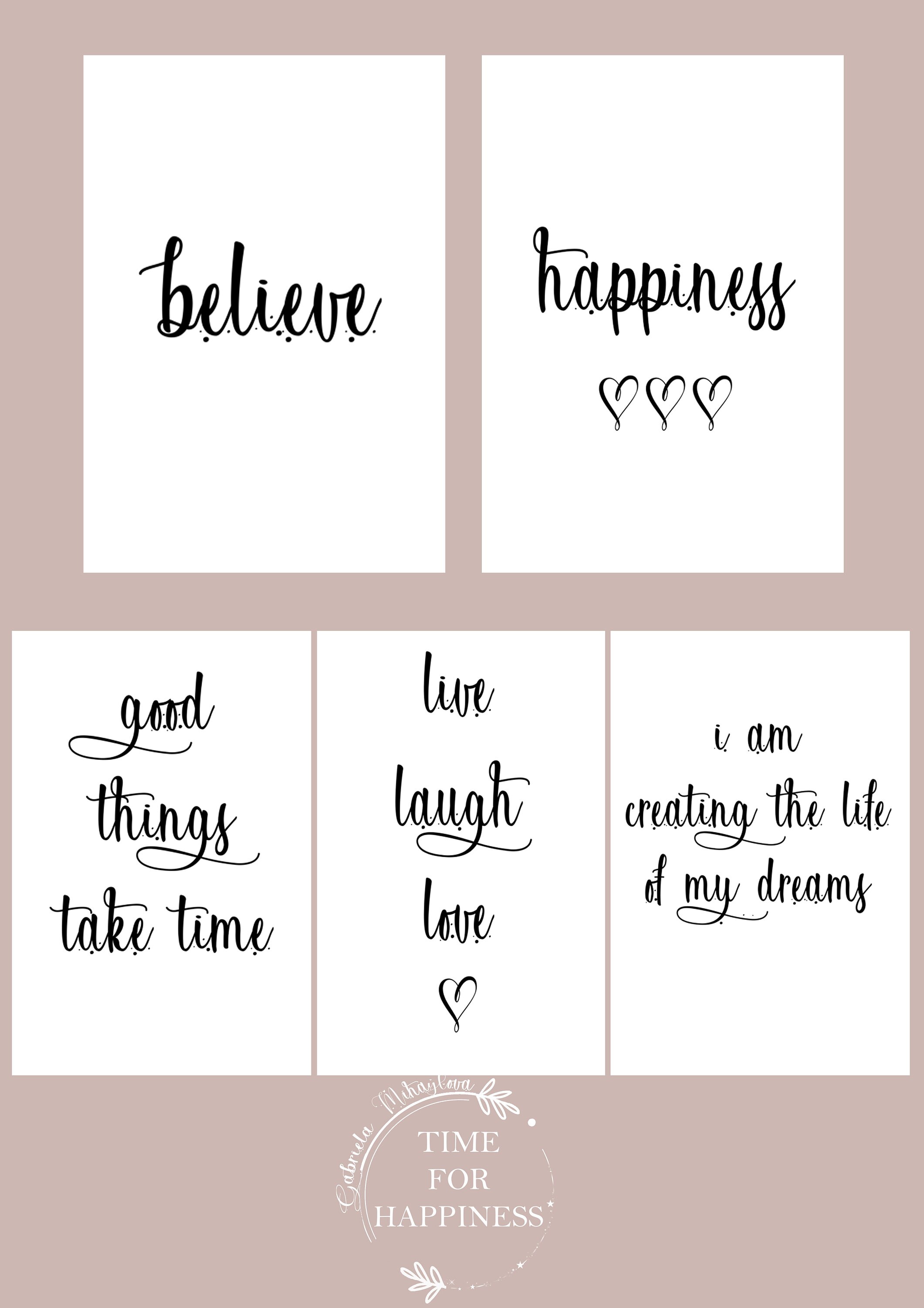 Set of 10 Printable Work-space Signs | Inspirational Wall Art | INSTANT ...