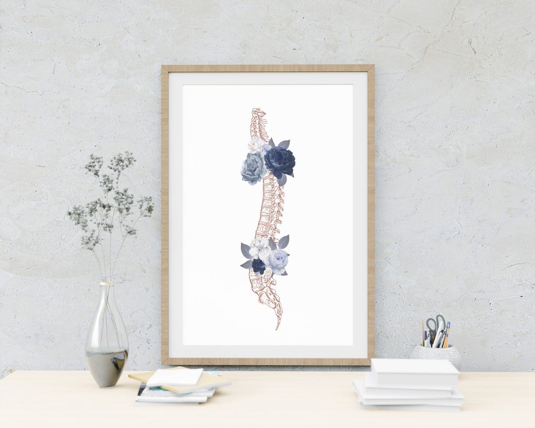 Art Office Decor | Spine | Physiotherapy | Physiotherapist Gift ...